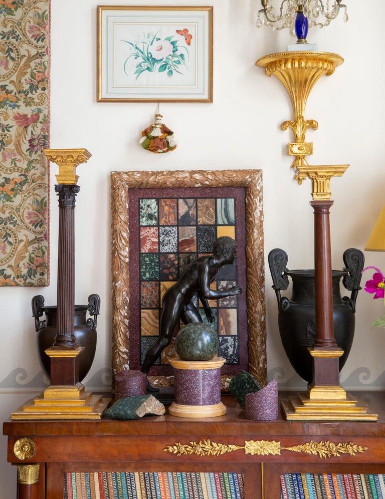 Large Grand Tour Red Porphyry Column Plinth at 1stDibs