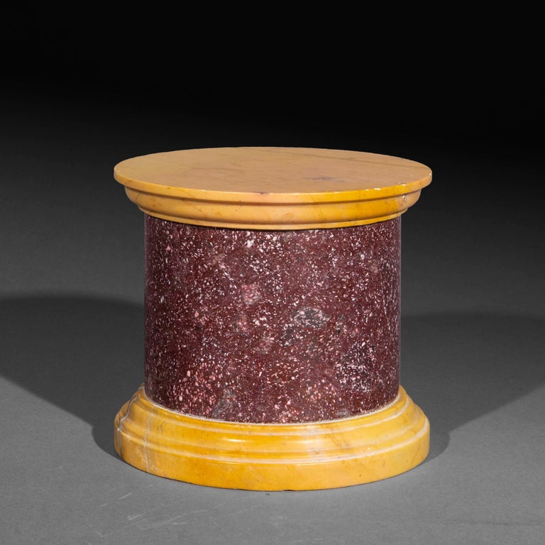 Large Grand Tour Red Porphyry Column Plinth at 1stDibs