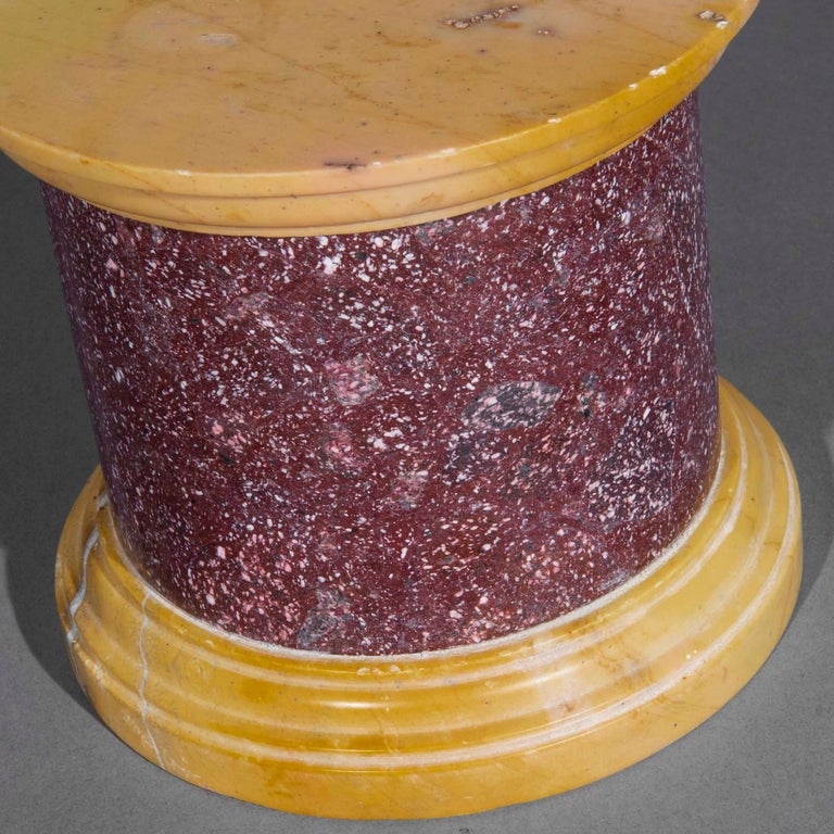 Large Grand Tour Red Porphyry Column Plinth at 1stDibs