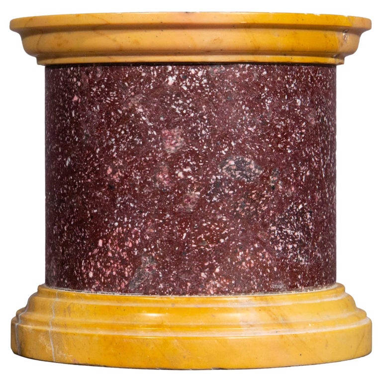 Large Grand Tour Red Porphyry Column Plinth at 1stDibs