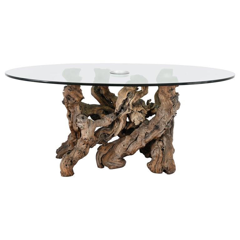 Large Grapevine-Driftwood Dining Table, 1970s For Sale at 1stDibs