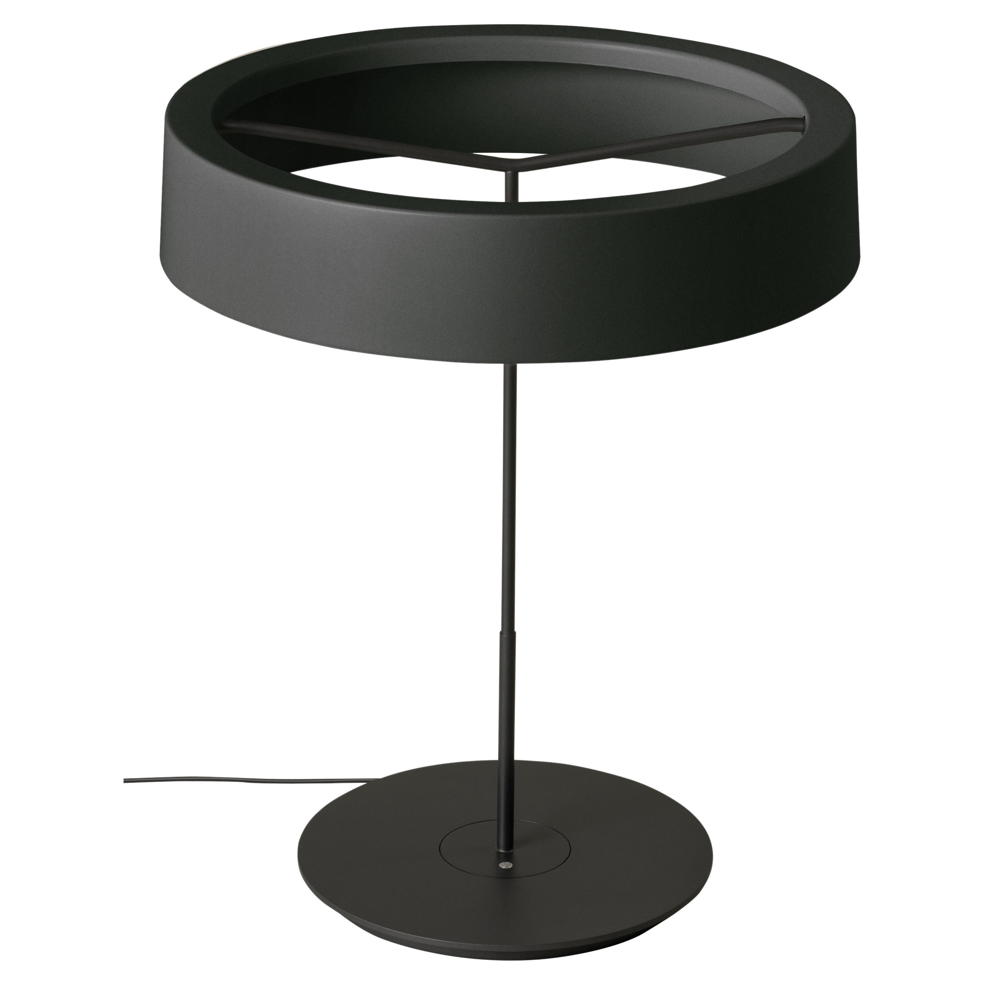 Contour Large Table Lamp in Graphite and White Oak by Pablo Designs For ...