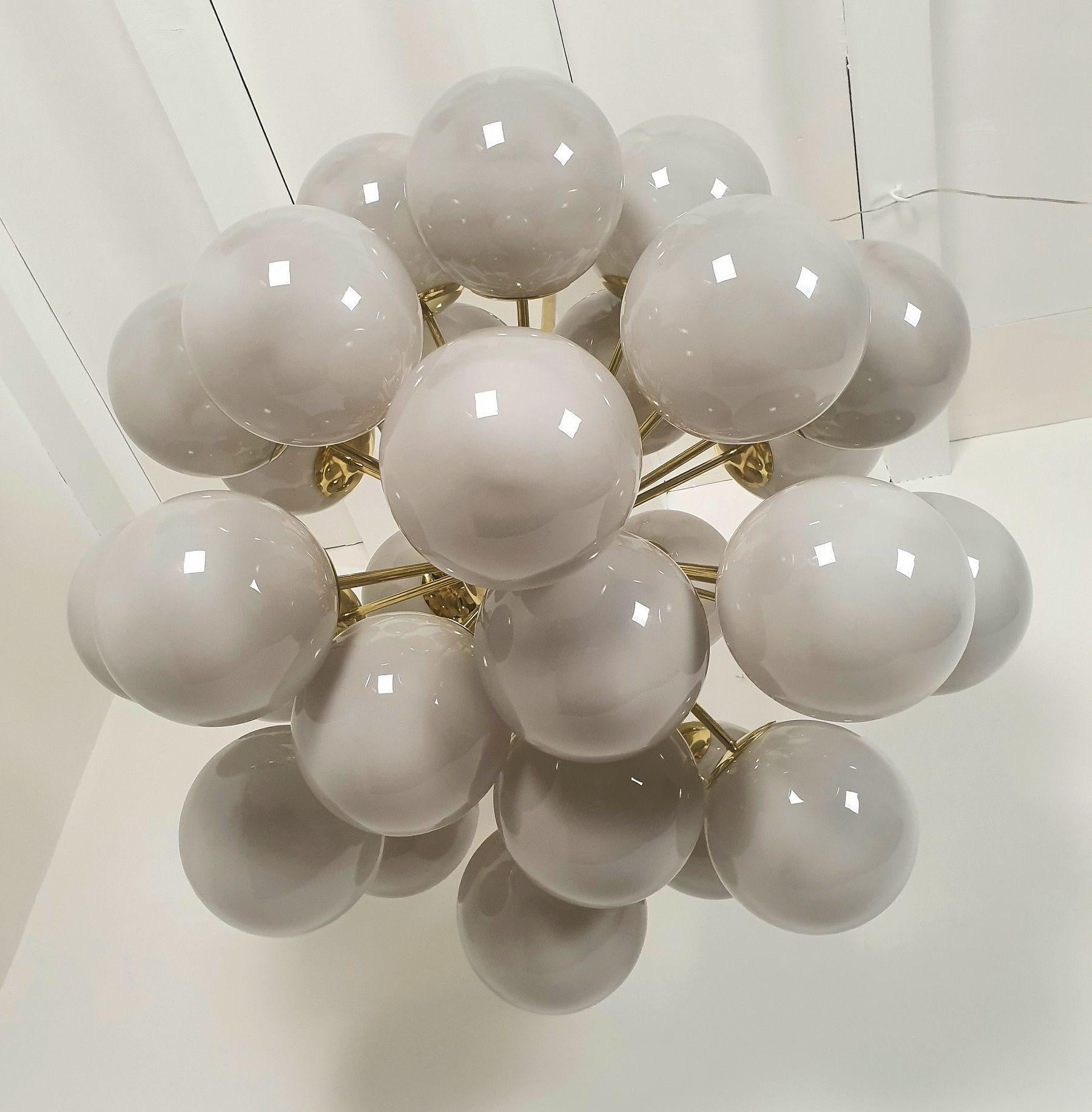 Murano Glass and Brass Sputnik Chandelier - Italy For Sale at 1stDibs