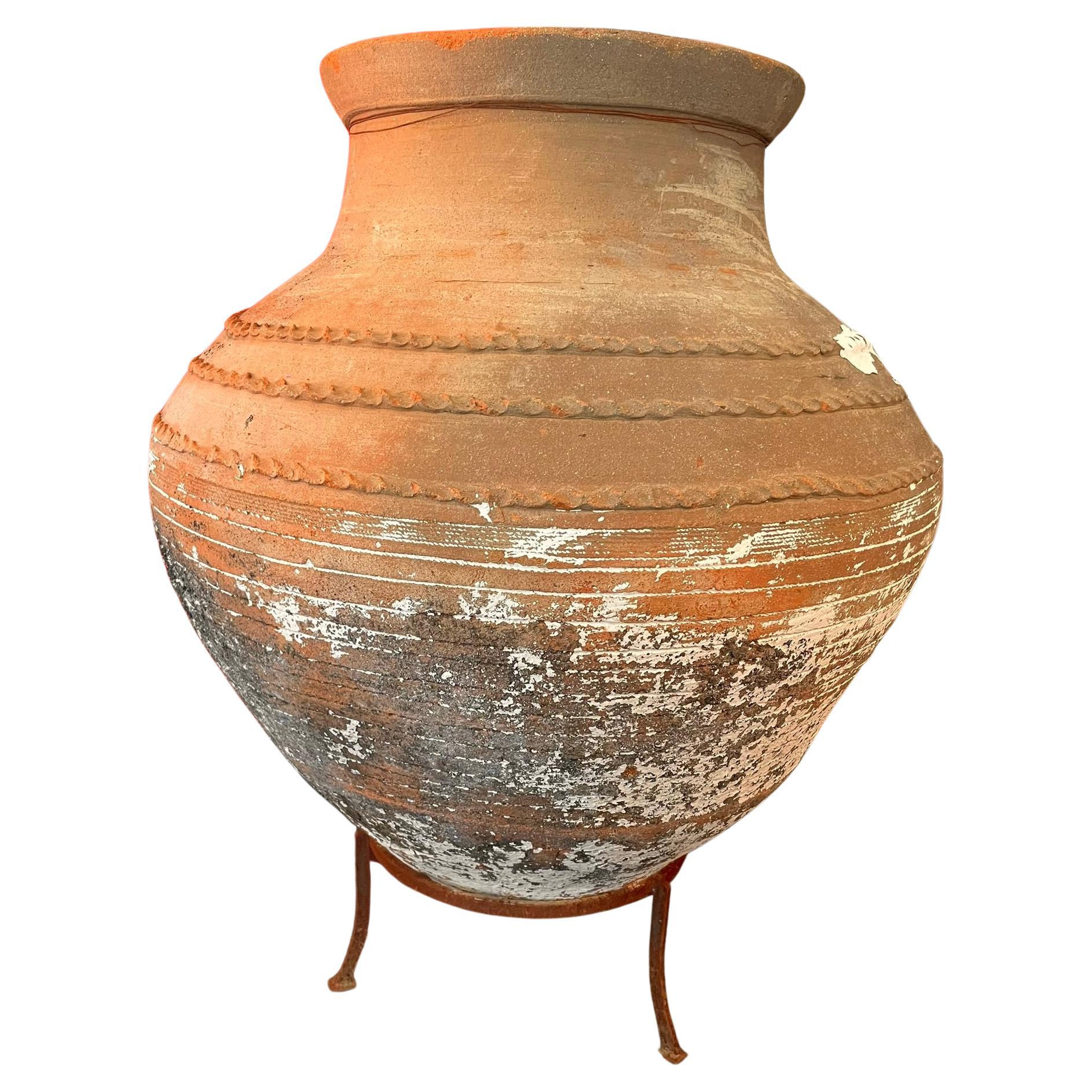 Antique Greek Terracotta Olive Jar at 1stDibs