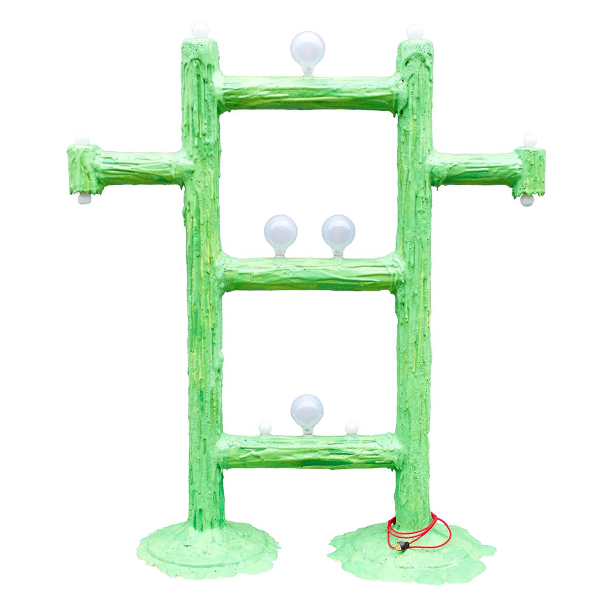 Large Green Expandable Foam Floor Lamp by Joseph Algieri For Sale at ...