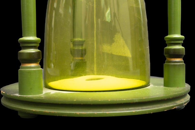 Extra Large Midcentury Green Hourglass at 1stDibs | green hour glass ...