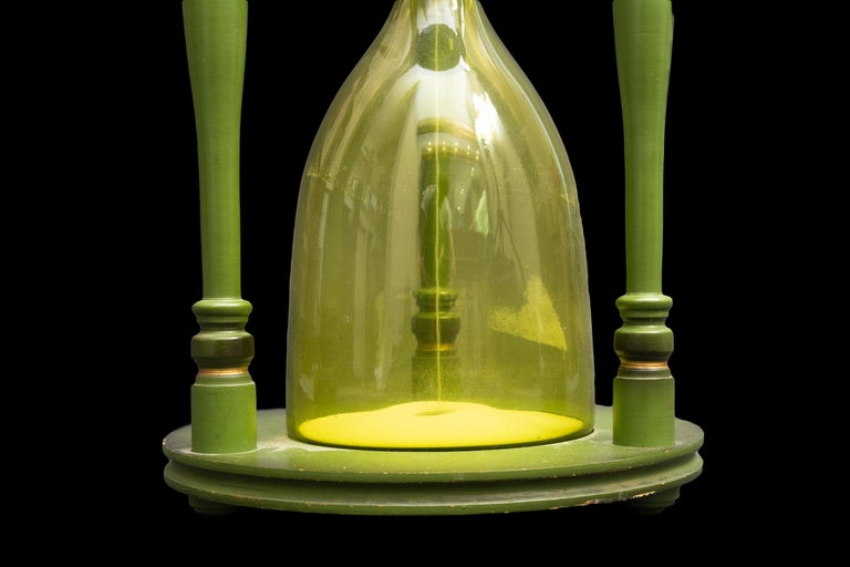 Extra Large Midcentury Green Hourglass at 1stDibs | green hour glass ...
