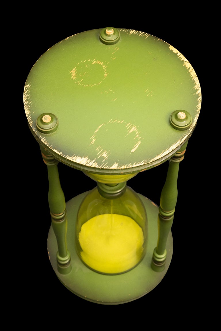Extra Large Midcentury Green Hourglass at 1stDibs