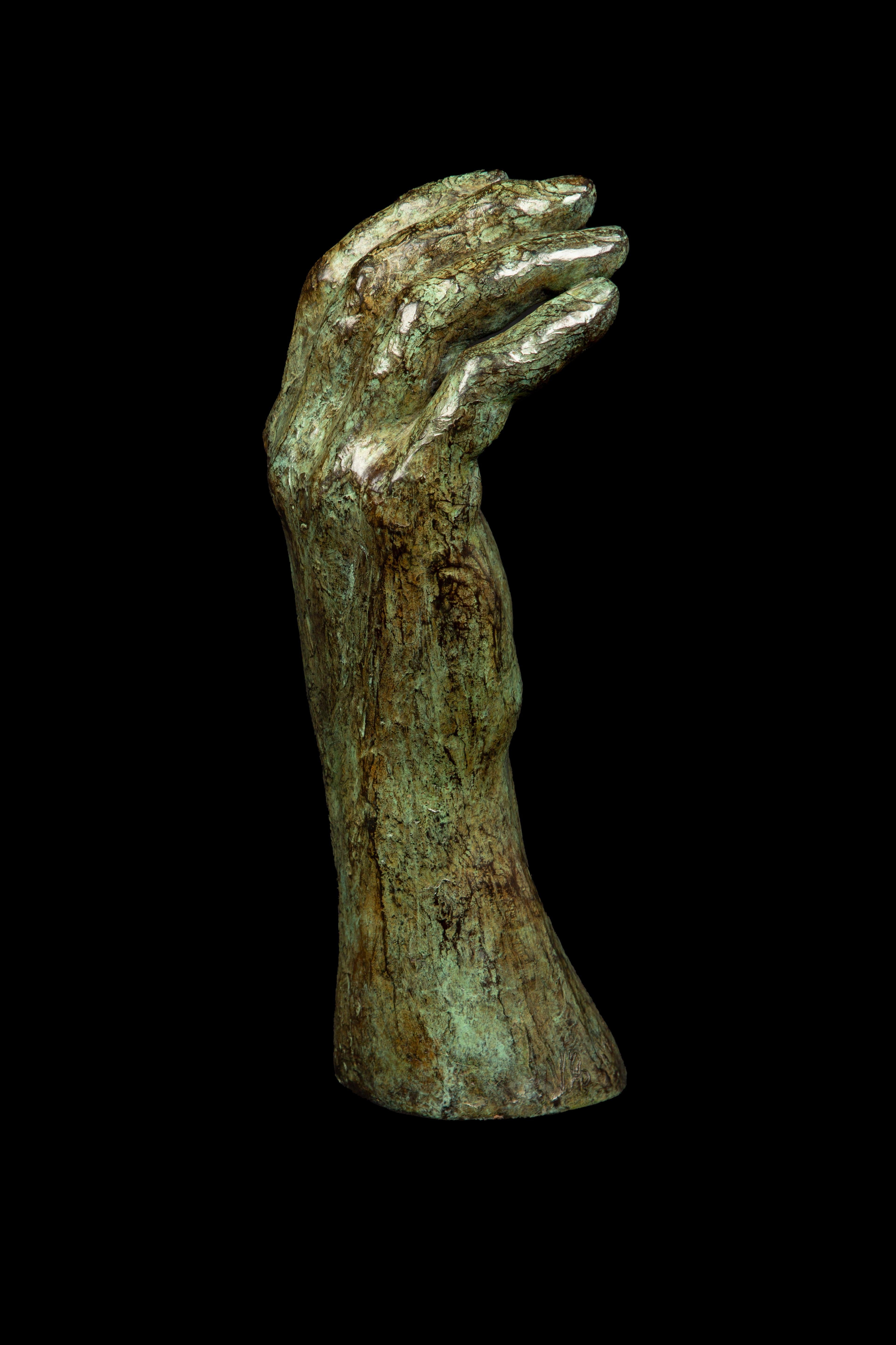 Large Green Patinated Bronze Hand by Marie-Josèphe Bourron For Sale at ...