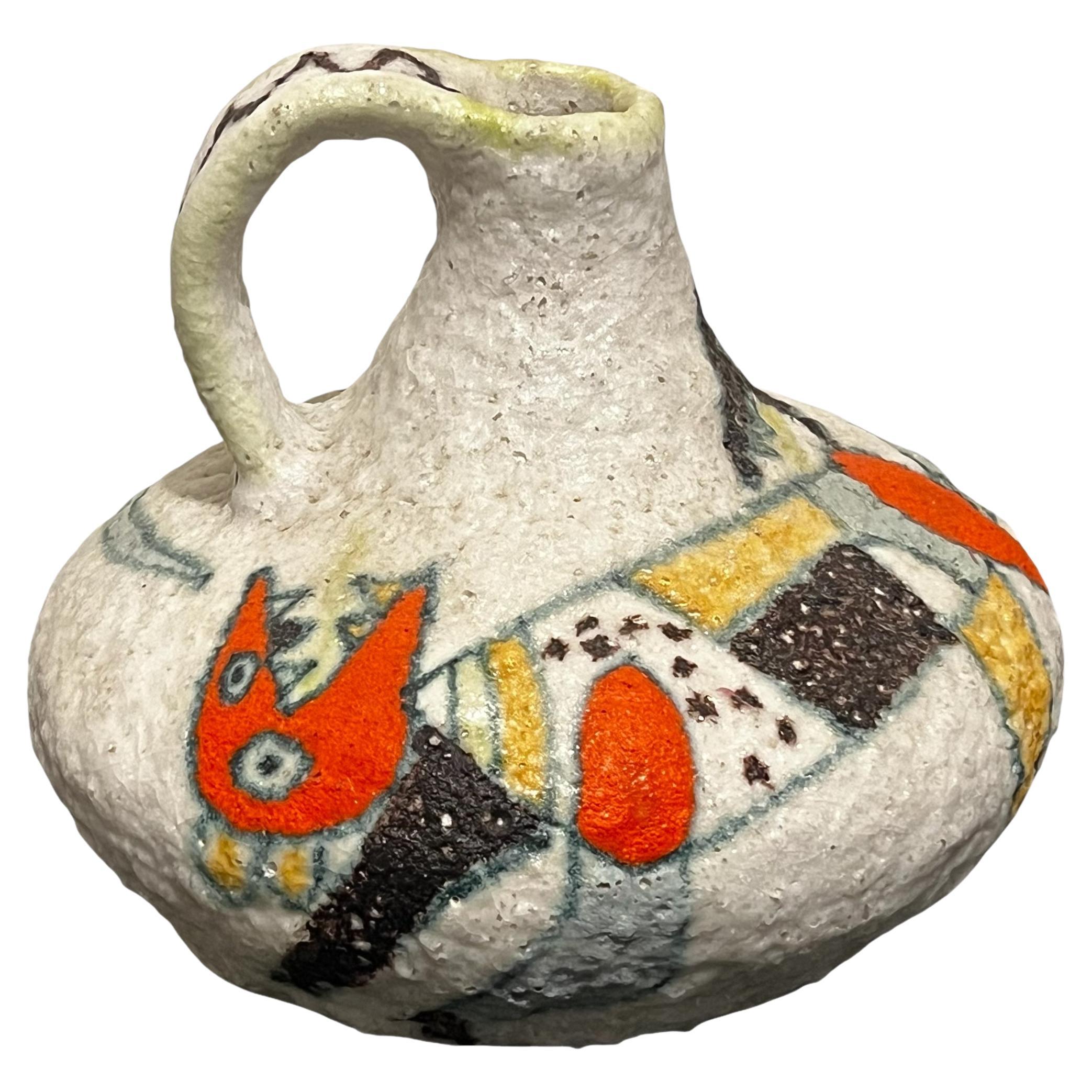 Large Guido Gambone Mid Century Italian Vase For Sale at 1stDibs