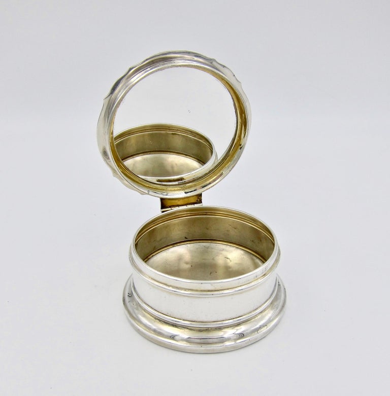 Large English Art Deco Sterling Silver and Guilloche Enamel Box ...