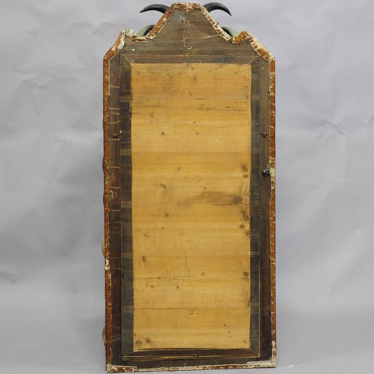 Large Hall Mirror with Cow Horn Decorations and Console Table, Austria ...