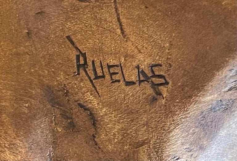 Large Hand Carved Duck Sculpture by Miguel Ruelas For Sale at 1stDibs