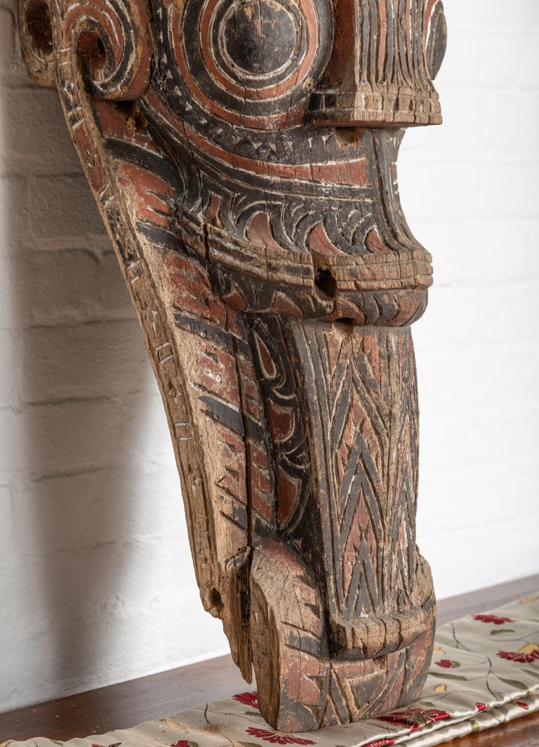 Large Hand Carved Singa Singa Tribal Carving from the Batak People ...