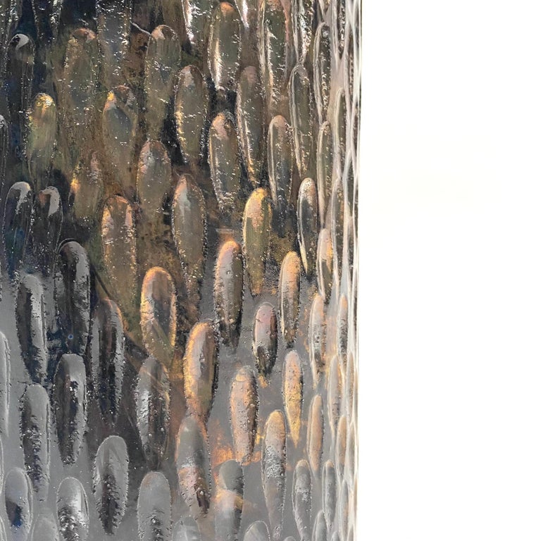 Large Hand Made Ceramic Cylinder Lamp For Sale at 1stDibs