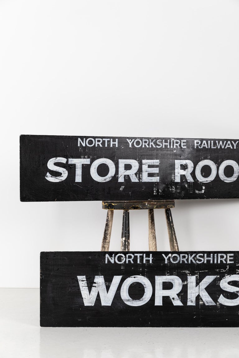 Large Hand Painted Industrial British Railway Wall Sign Plaque, C.1940 ...