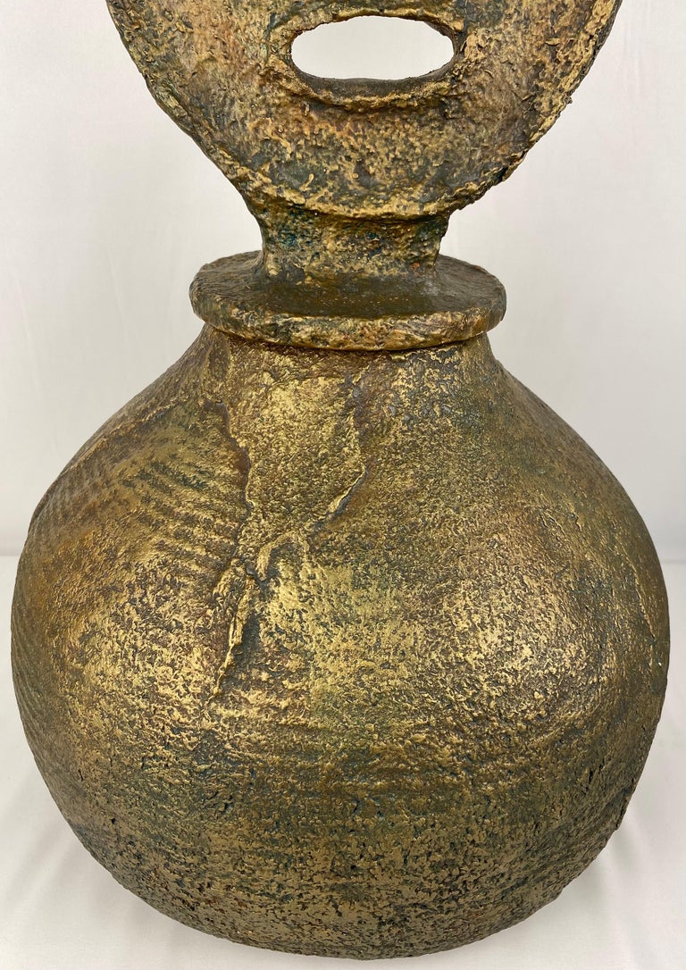 Large Hand Painted Plaster Face Vase Decanter by Collections For Sale ...