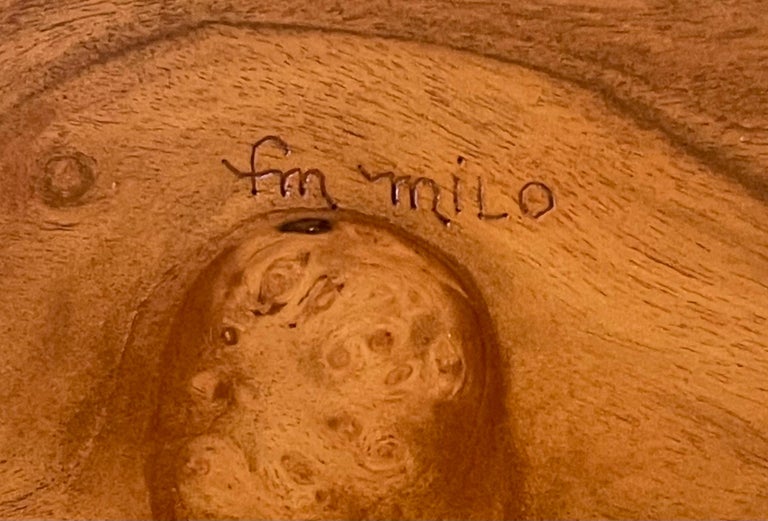 Large Hand Turned Signed Hawiian Milo Wood Bowl For Sale at 1stDibs
