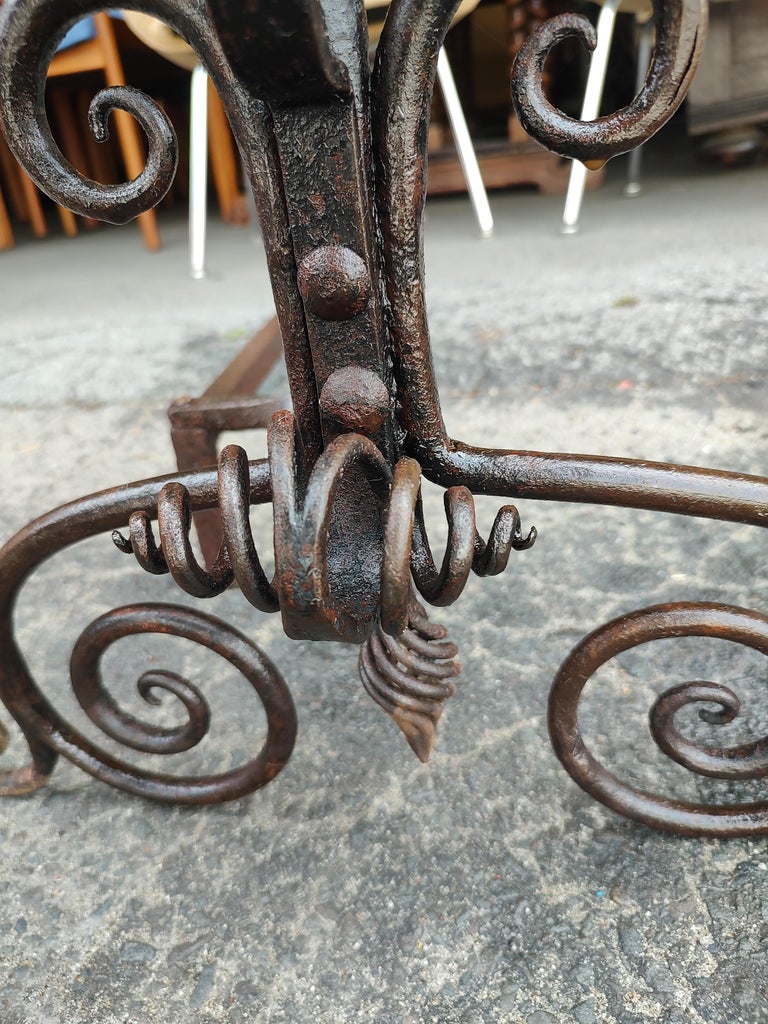 Large Hand Wrought Iron with Twists and Open Spirals style of Samuel ...