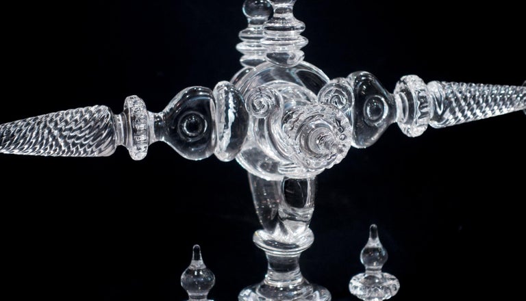 Large Hand Blown Clear Glass Balance Scale at 1stDibs