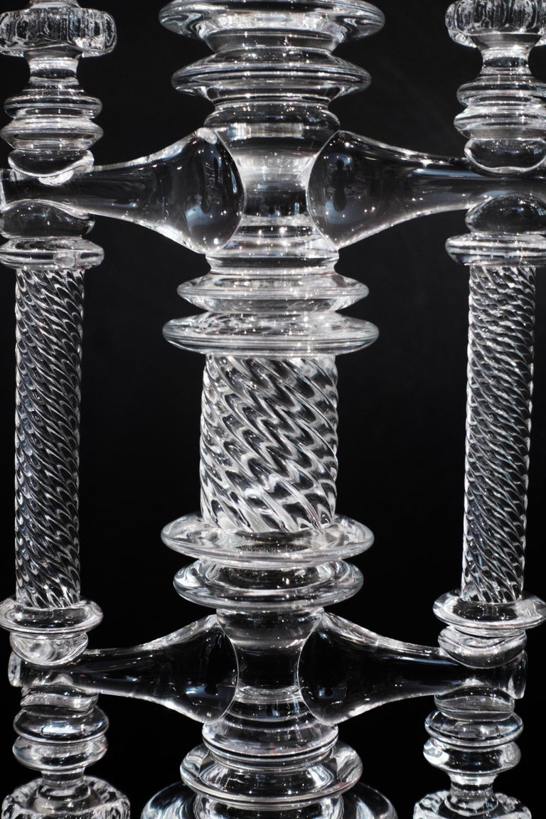 Large Hand Blown Clear Glass Balance Scale at 1stDibs