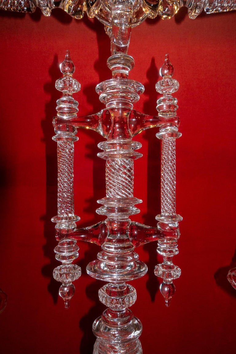 Large Handblown Clear Glass Balance Scale at 1stDibs