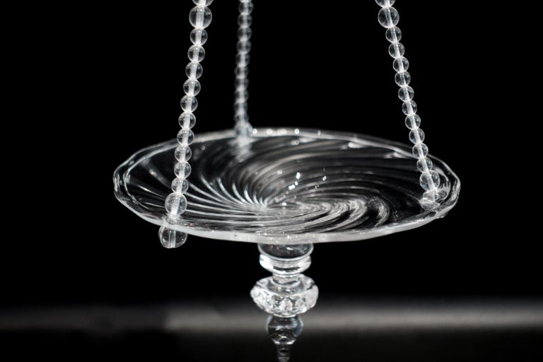 Large Hand Blown Clear Glass Balance Scale at 1stDibs