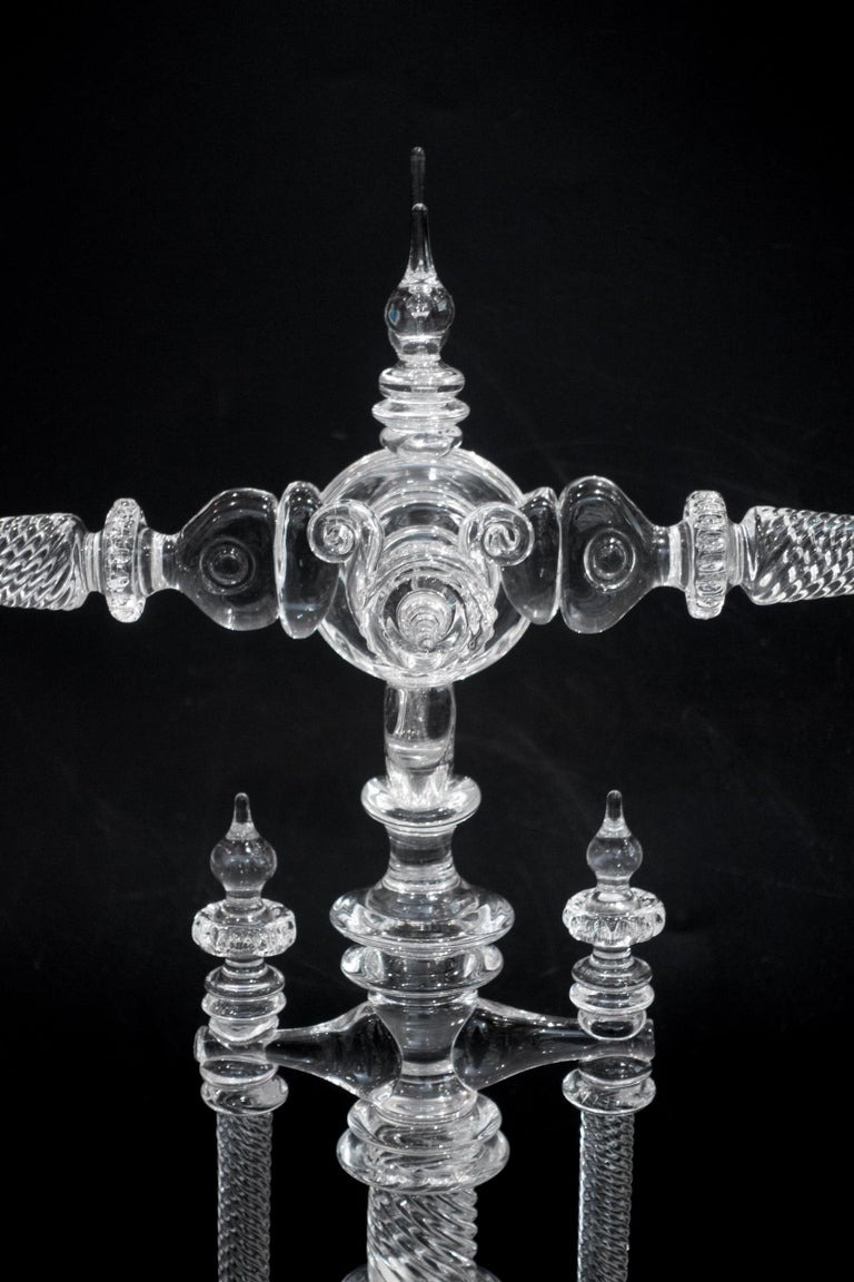 Large Hand Blown Clear Glass Balance Scale at 1stDibs