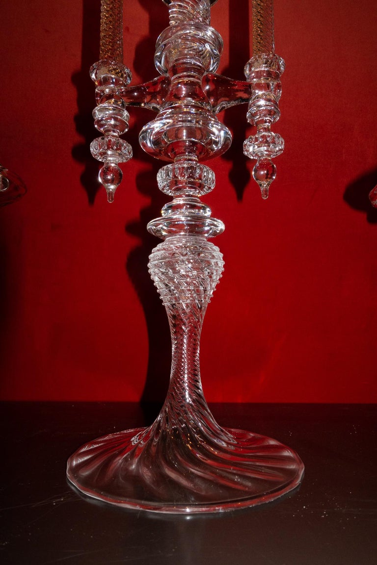 Large Handblown Clear Glass Balance Scale at 1stDibs