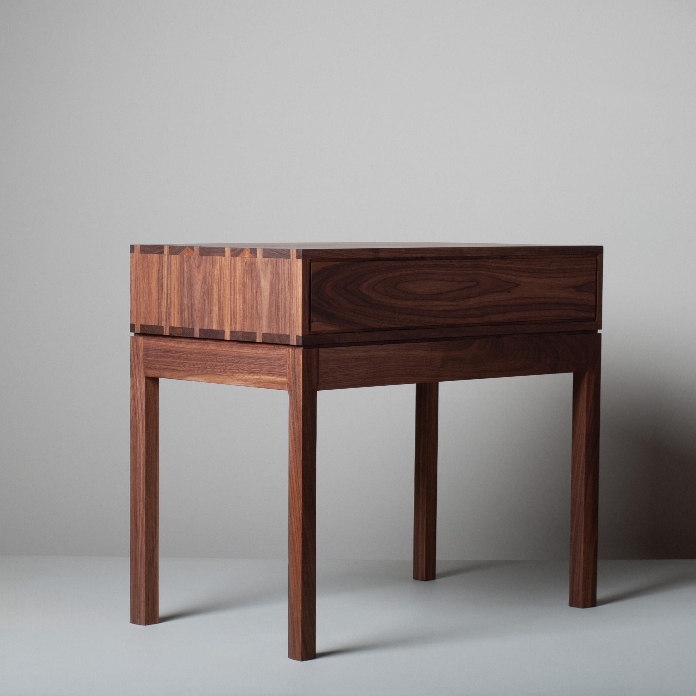 Large Handcrafted Nightstand, Walnut and Oak For Sale at 1stDibs