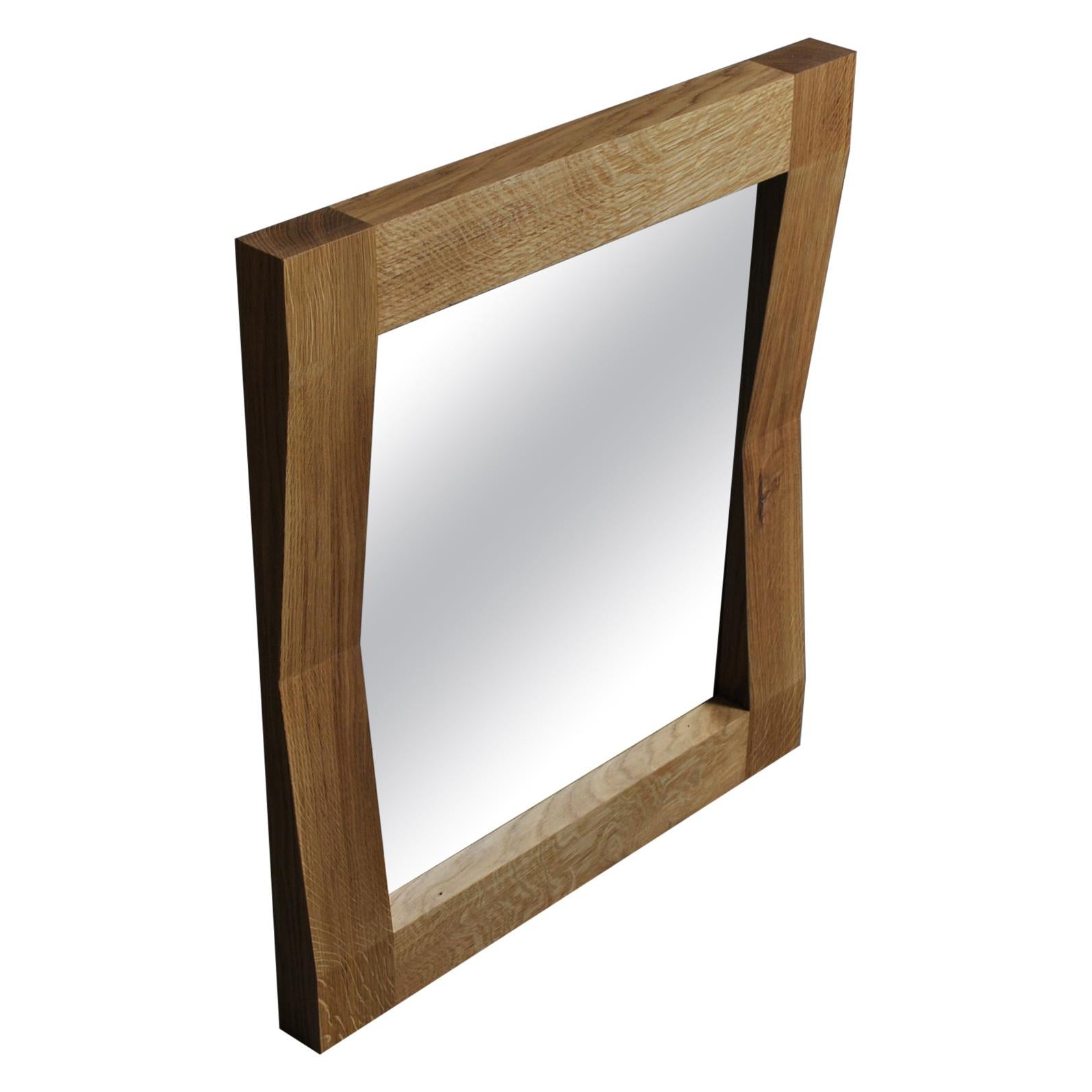 Large Handcrafted Oak Wall Mirror For Sale at 1stDibs | large oak mirror
