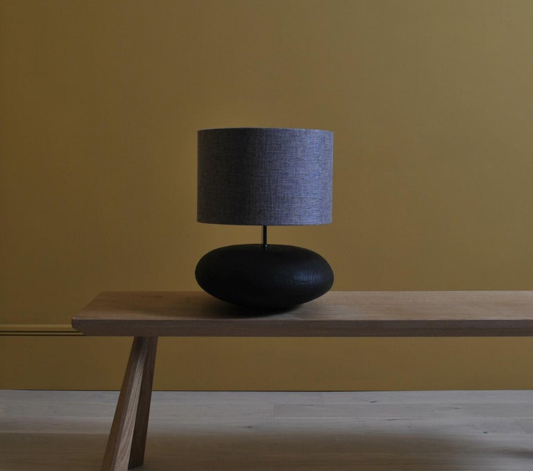 Large Handcrafted Yakisugi Oak Lamp at 1stDibs