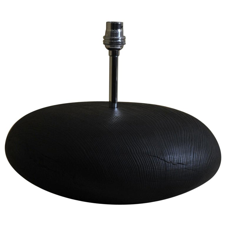 Large Handcrafted Yakisugi Oak Lamp at 1stDibs