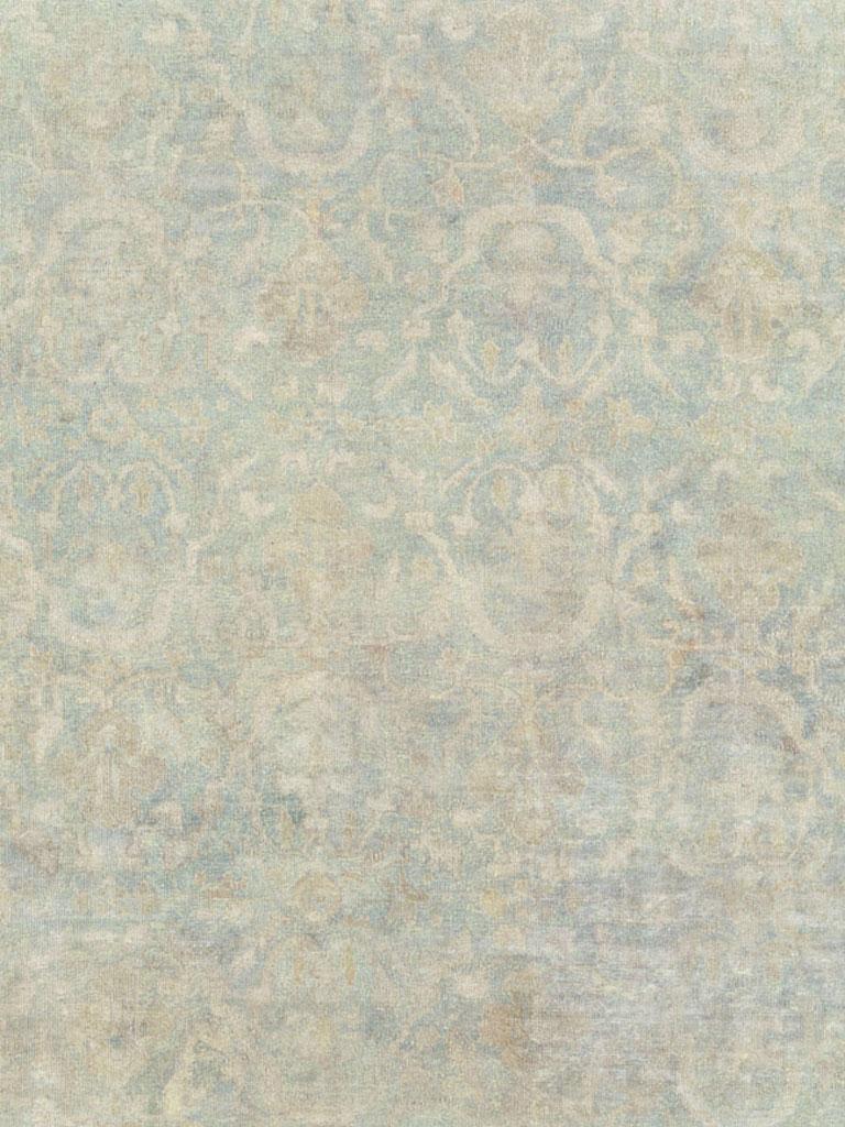 Large Handmade Chinese Carpet in Seafoam Blue and Seafoam Green For ...