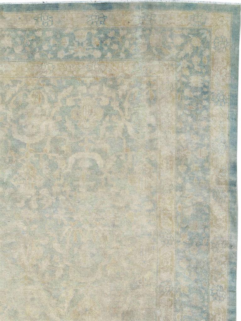 Large Handmade Chinese Carpet in Seafoam Blue and Seafoam Green For ...