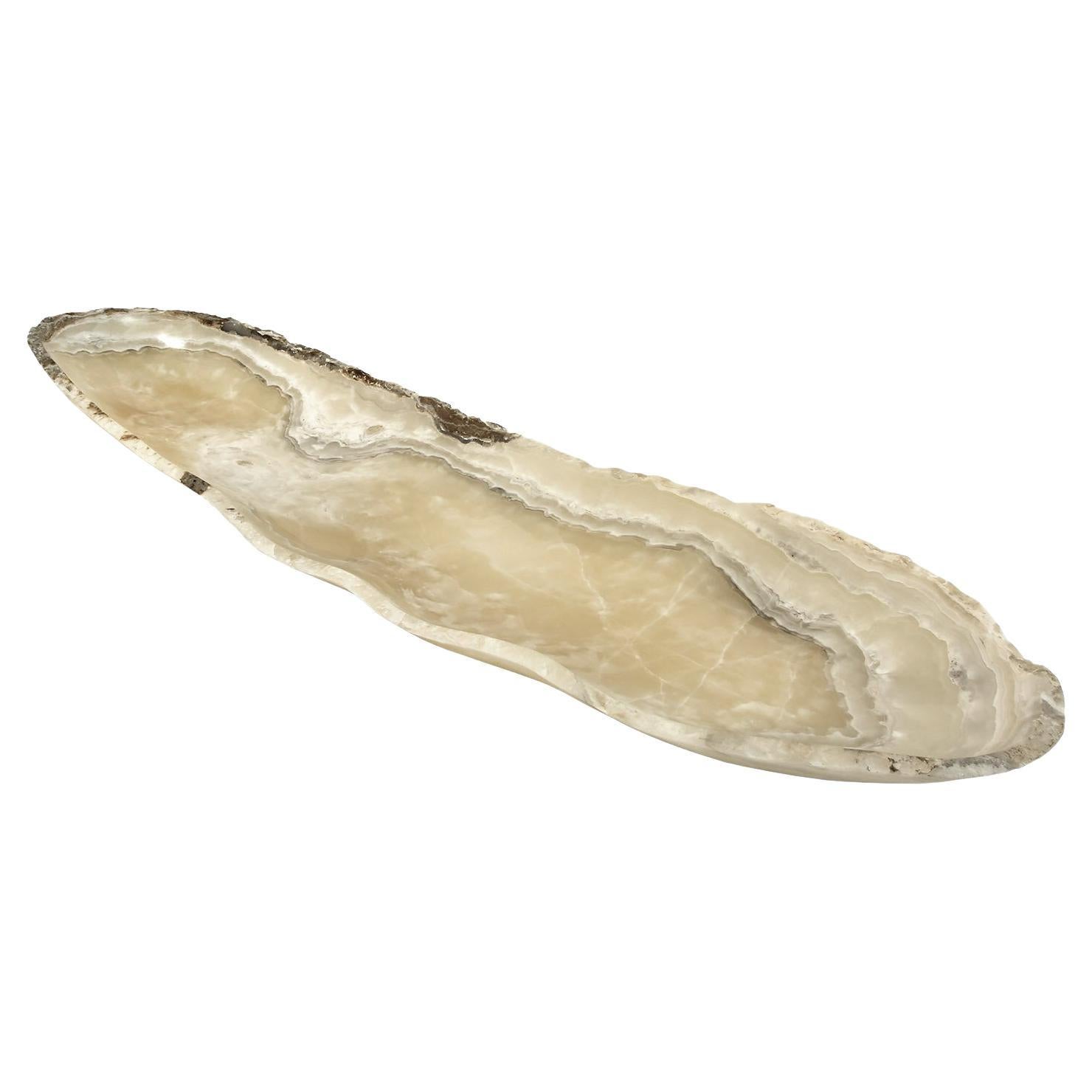 Large Handmade Natural Onyx Platter, One of a Kind at 1stDibs