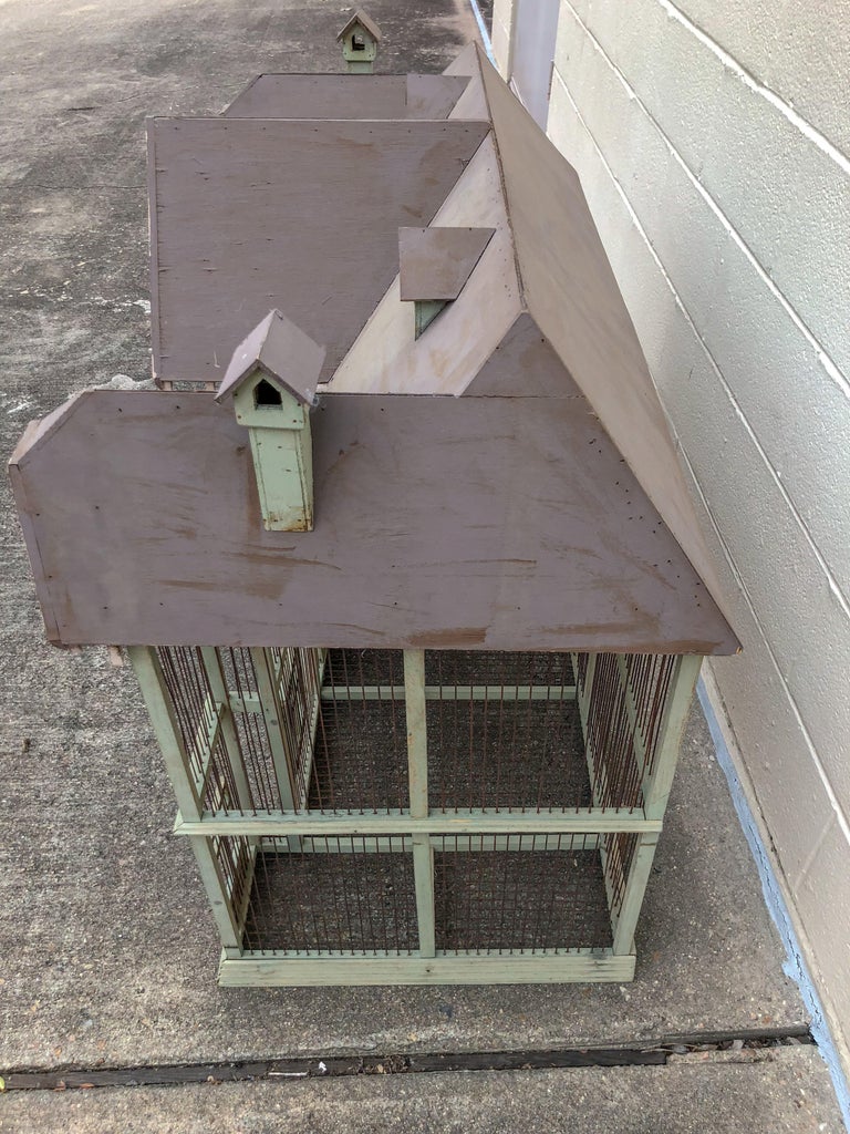 Large Handmade Vintage French Dove Cote Bird Cage "With a Story" at 1stDibs