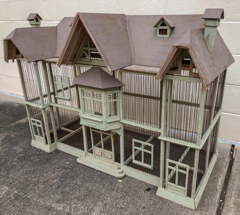 Large Handmade Vintage French Dove Cote Bird Cage "With a Story" at 1stDibs