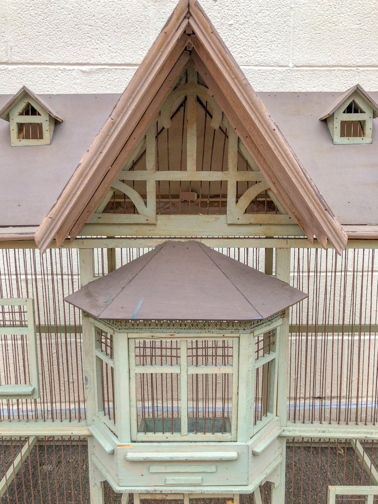 Large Handmade Vintage French Dove Cote Bird Cage "With a Story" at 1stDibs