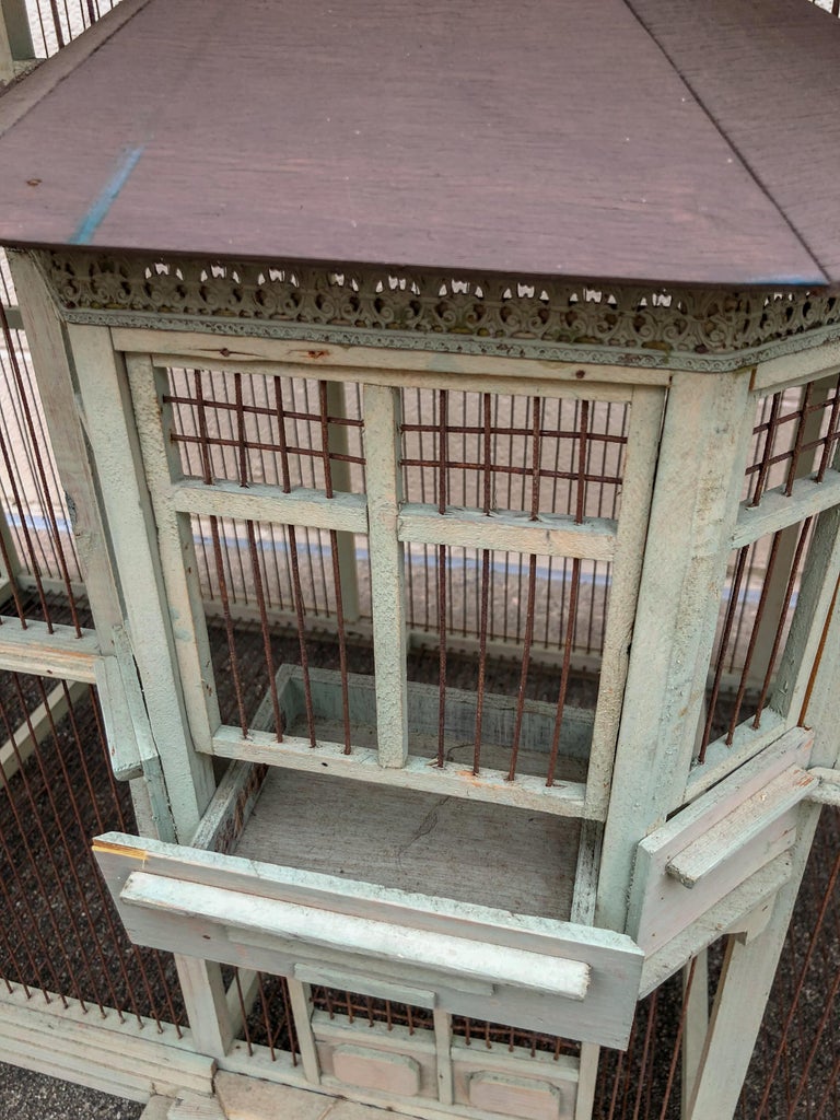 Large Handmade Vintage French Dove Cote Bird Cage "With a Story" at 1stDibs