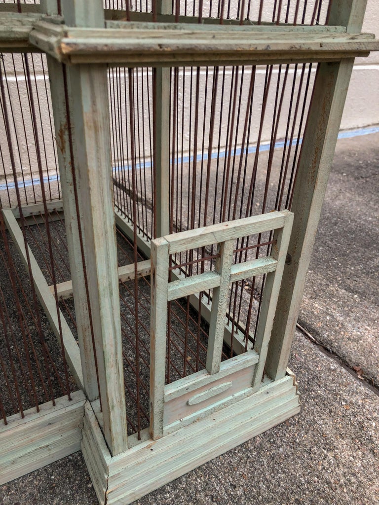 Large Handmade Vintage French Dove Cote Bird Cage "With a Story" at 1stDibs