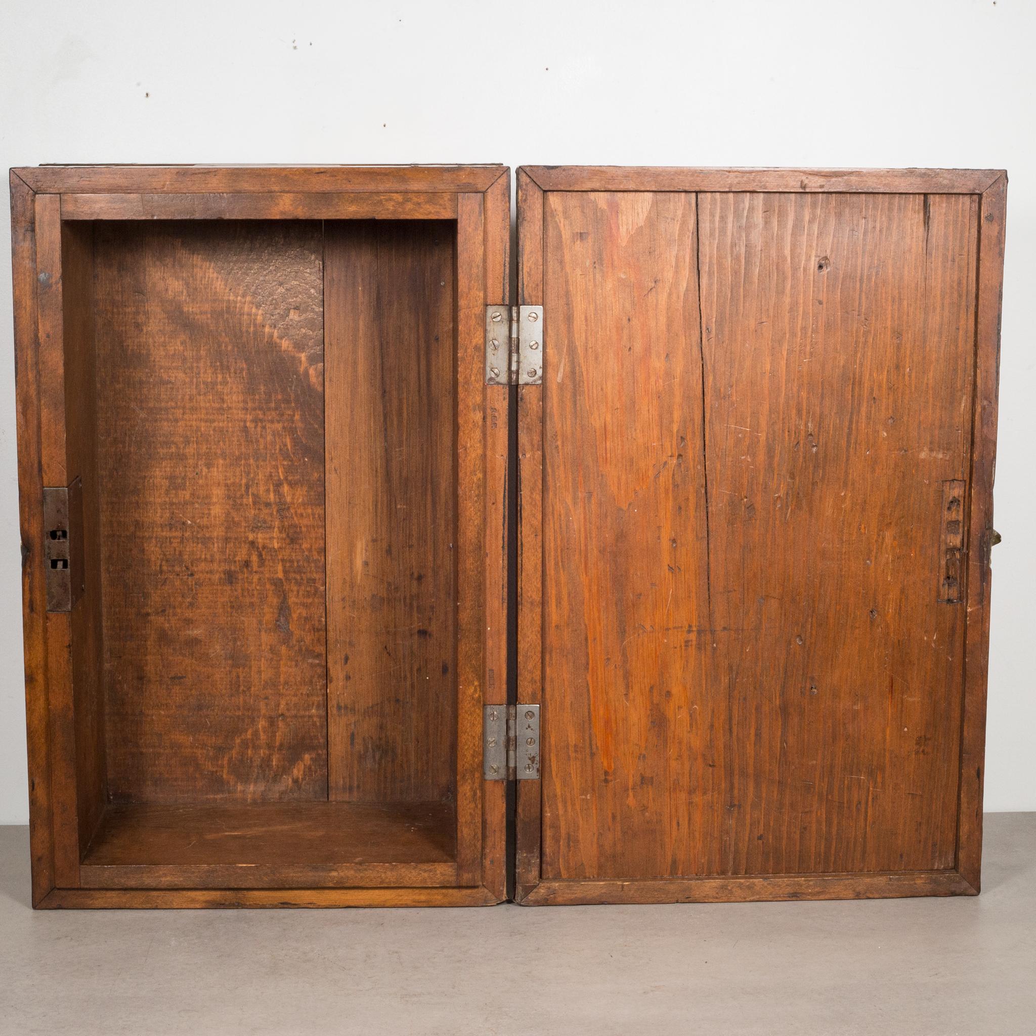 Large Handmade Wood Document with Brass Lock, c.1940 at 1stDibs