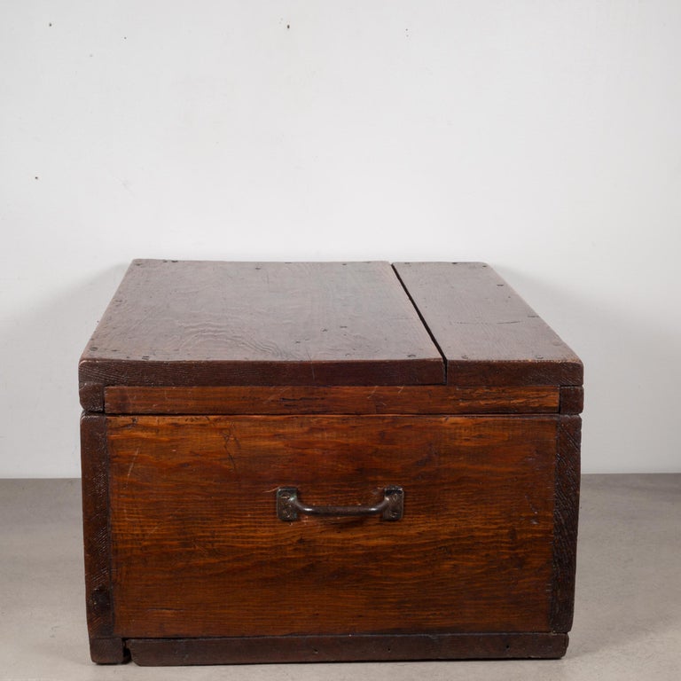 Large Handmade Wooden Shoe Factory Tool Box, circa 1940 For Sale at 1stDibs