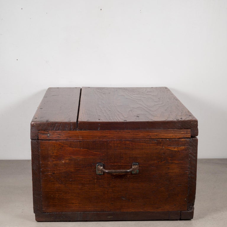 Large Handmade Wooden Shoe Factory Tool Box, circa 1940 For Sale at 1stDibs