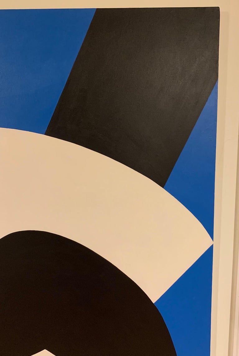 Large Hard Edge Color Block Abstract Painting For Sale at 1stDibs