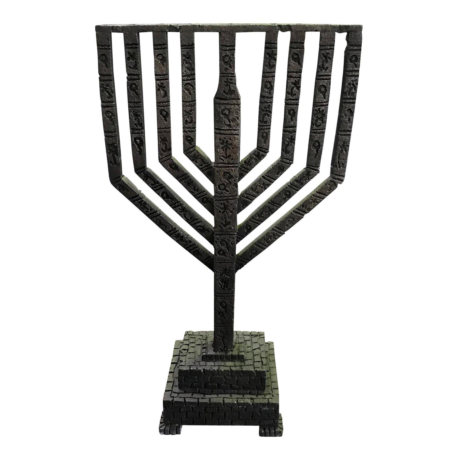 Blue Wave Hand-Built Ceramic Menorah by Re/Press Editions - Large For ...