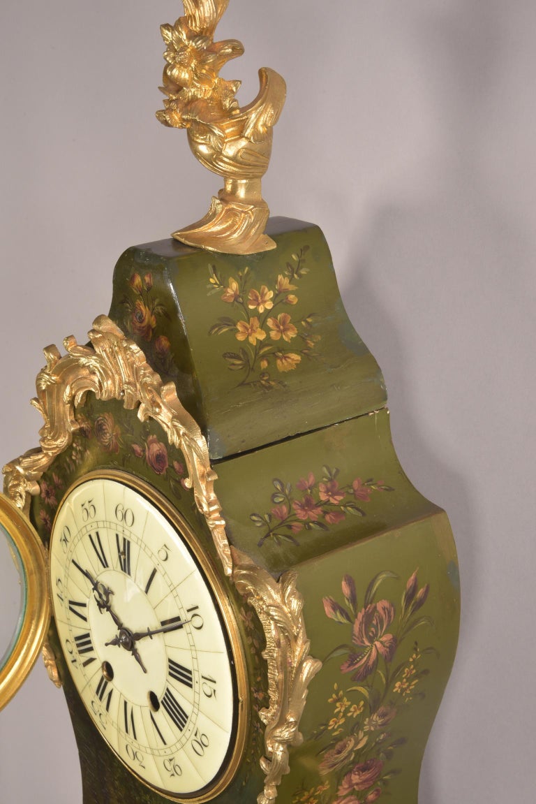 French Cartel clock with console in Vernis Martin, ca. 1855 For Sale at ...
