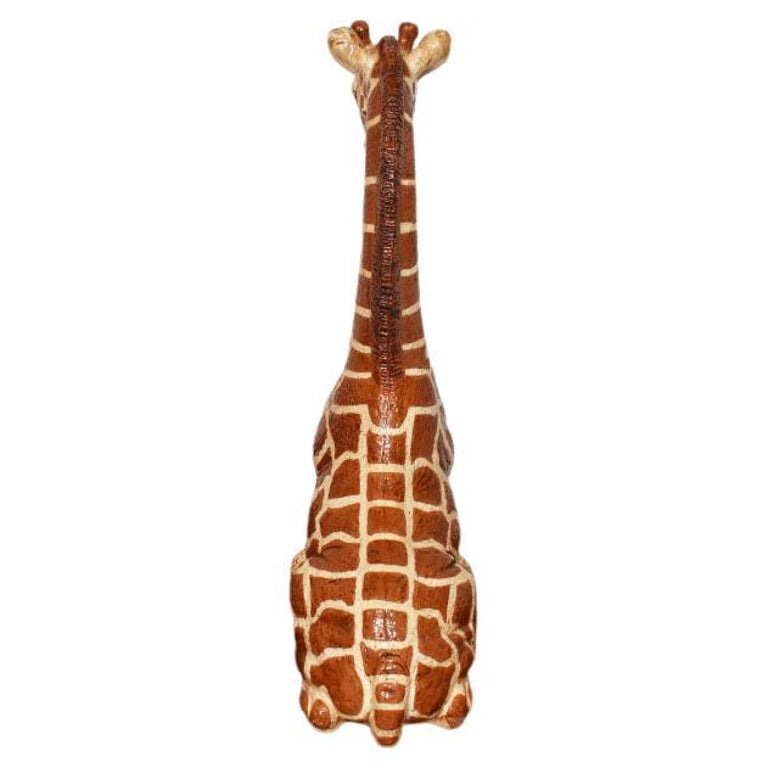 Large Hollywood Regency Italian Ceramic Hand-Painted Giraffe Sculpture ...