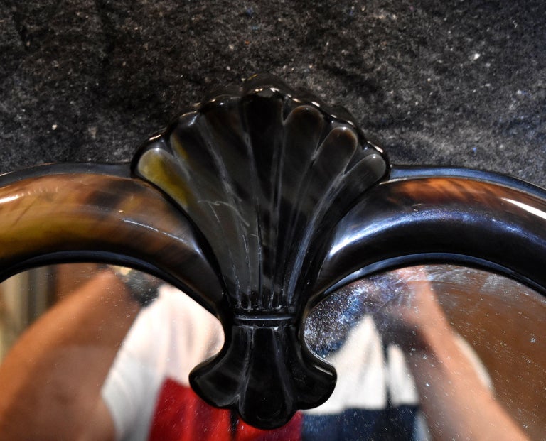 Large Horn Mirror at 1stDibs