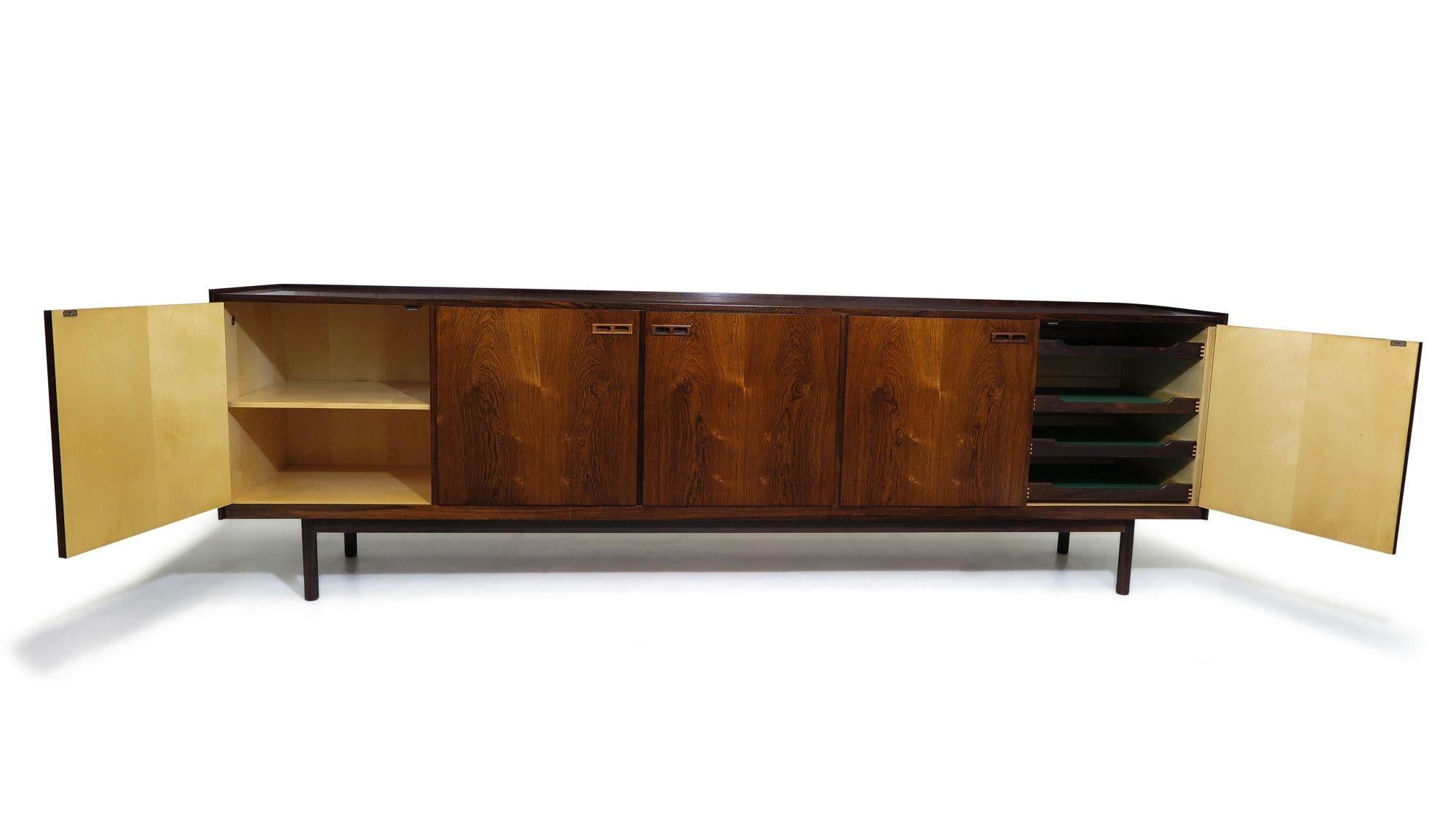 Large Ib Kofod Larsen Rosewood Credenza For Sale at 1stDibs